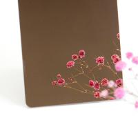 China Astm 201 Stainless Steel Sheet Titanium Gold Mirror Coated 0.3mm Thickness for sale