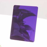 China 304 Metal Color Purple Mirror Stainless Steel Plate 0.3mm Decorative Steel Sheet for sale