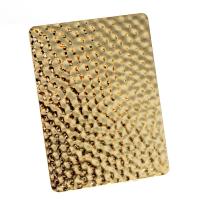 China Golden Water Ripple Hammered Decorative Stainless Steel Sheet For Ceilings Walls And Plates for sale