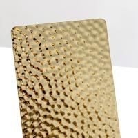 China Golden Water Ripple Hammered Decorative Stainless Steel Sheet For Ceilings Walls And Plates for sale