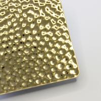 China Golden Water Ripple Hammered Decorative Stainless Steel Sheet For Ceilings Walls And Plates for sale