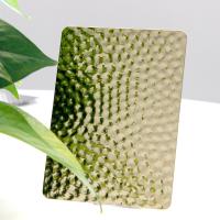 China Silver Gold Color Water Ripple Stainless Steel Sheet For Ceiling Wall Panel Decoration for sale