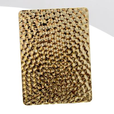 China Silver Gold Color Water Ripple Stainless Steel Sheet For Ceiling Wall Panel Decoration for sale