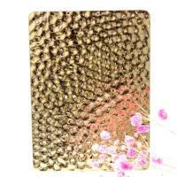 China Silver Gold Color Water Ripple Stainless Steel Sheet For Ceiling Wall Panel Decoration for sale