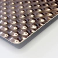 China 8k Mirror Titanium Stainless Steel Sheet With 3D Water Wave Ripple Embossing for sale