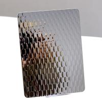 China PVD Color 316 Stainless Steel Sheet Metal 5mm Stamped Decorative Wall Paneling for sale