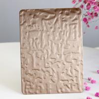 China 1219mm ecorative Water Wave Effect Stamped Steel Sheet Hammered Stainless Steel Ceiling Panel for sale