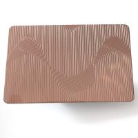 China 4x10 Mirror Etched Stainless Steel Sheet For Decorating Hotel Villa for sale