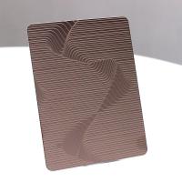 China 3mm Etched Stainless Steel Sheet Champagne Gold Rose Pattern Finish for sale