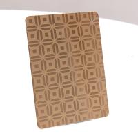China SS304 Stainless Steel Plate Mirror Finish Rose Gold Etched Elevator Sheet for sale