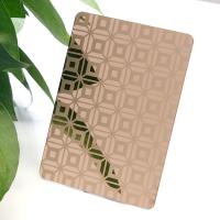 China ASTM Stainless Steel Etched Plate Gold Customized Pattern For Wall Elevator Decoration for sale