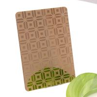 China ASTM Stainless Steel Etched Plate Gold Customized Pattern For Wall Elevator Decoration for sale