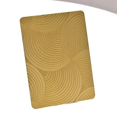 China ASTM Stainless Steel Etched Plate Gold Customized Pattern For Wall Elevator Decoration for sale