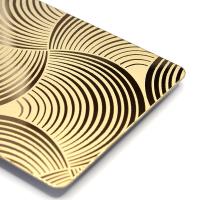 China Pakistan Bronze Color Etching Stainless Steel Sheet And Plates Width 1500mm For Building for sale