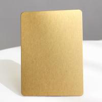 China 304 Gold Brushed Stainless Steel Sheet Cold Rolled Stainless Steel Plate for sale