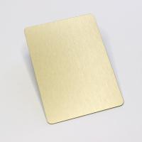 China Gold Brushed Bronze Hairline Stainless Steel Sheet For Building Decoration AISI 201 430 Grade SS Plate for sale