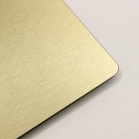 China Gold Brushed Bronze Hairline Stainless Steel Sheet For Building Decoration AISI 201 430 Grade SS Plate for sale