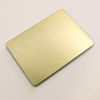 China Gold Brushed Bronze Hairline Stainless Steel Sheet For Building Decoration AISI 201 430 Grade SS Plate for sale