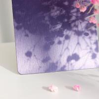 China 304 Brushed Decorative Stainless Steel Sheet Purple NO.4 Stainless Steel Panel for sale