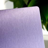 China 304 Brushed Decorative Stainless Steel Sheet Purple NO.4 Stainless Steel Panel for sale