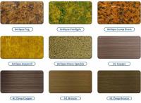 China 316 Decorative Stainless Steel Sheet PVD Color Coating Antique Bronze Color for sale