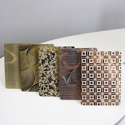 China 430 316 Pvd Color Coating Etched Stainless Steel Sheet Laser Cutting for sale