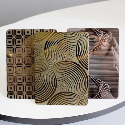 China Mirror Etched Stainless Steel Sheet SS Decoration plate 2000mm Width for sale