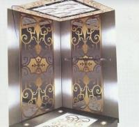 China 2mm Etching Decorative Stainless Steel Sheet 304 Elevator Cabin Lift Door for sale
