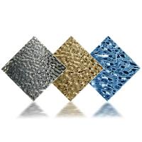 China 1000mm Width Stainless Steel Square Plate 316 Grade 3D Stamped Water Ripple for sale