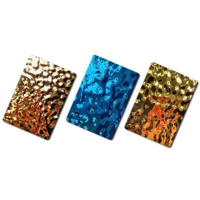 China 0.5mm Stamped Stainless Steel Sheet Mirror Water Ripple for sale