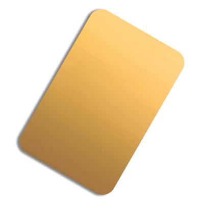 China Color Coated Stainless Steel Metal Sheet 316 304 4x8 PVD 8K 3D Wall Gold Mirror for sale