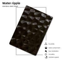 China Black Water Ripple Stainless Steel Sheet Ss 201 304 Metal Decorative Plate for sale