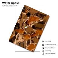 China 1500mm Width Gold Water Ripple Sheet For Ceiling Stainless Steel 304 Plate for sale