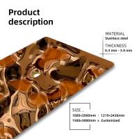 China 1500mm Width Gold Water Ripple Sheet For Ceiling Stainless Steel 304 Plate for sale