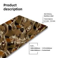 China Custom Pvd Large Medium Small Water Ripple Stainless Steel Sheet Hammered Decorative for sale