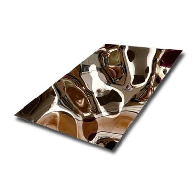 China Large Water Ripple Stainless Steel Plate For Indoor Outdoor Wall Ceiling Decoration for sale