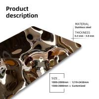 China Large Water Ripple Stainless Steel Plate For Indoor Outdoor Wall Ceiling Decoration for sale