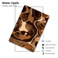 China Golden Large Water Ripple Stainless Steel Sheet Decorative Wall Panel Wear Resistance for sale