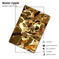 China Custom Decor Embossed Metal Sheets Water Ripple Stainless Plate 1000mm Width for sale