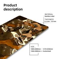 China 316 Water Ripple Stainless Steel Sheet With Golden Hammered Finish for sale