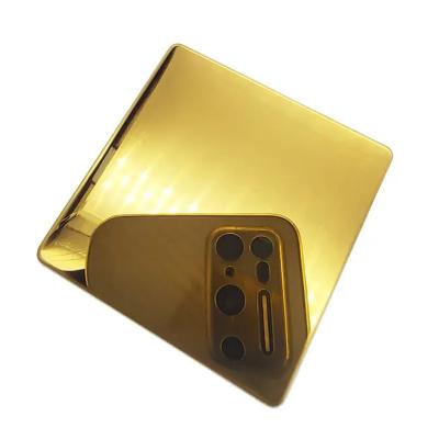 China 3.0mm Gold Color Stainless Steel Sheet Inox Mirror Finished Gold Stainless Steel Plate 304 for sale