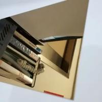 China 0.03mm Mirror Stainless Steel Sheet Titanium Gold 4x8 Black Color 201 304 316 for sale