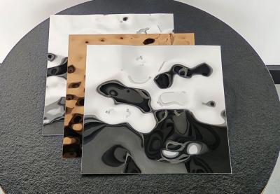 China 0.25mm Water Ripple Stainless Steel Sheet Customizable Size Color Decorative Ceiling Panels for sale