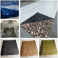 China Decorative Metal 4x8 Water Ripple Stainless Steel Sheet PVD Color for sale