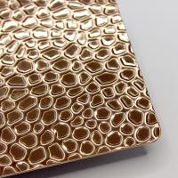 China Rose Gold Honeycomb Stamped Stainless Steel Plate Wall Decorateive Sheet for sale
