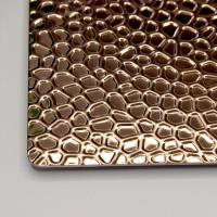 China Rose Gold Honeycomb Stamped Stainless Steel Plate Wall Decorateive Sheet for sale