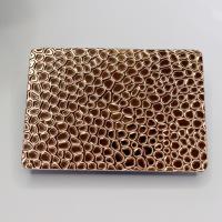 China Rose Gold Honeycomb Stamped Stainless Steel Plate Wall Decorateive Sheet for sale