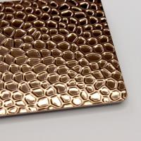 China Rose Gold Honeycomb Stamped Stainless Steel Plate Wall Decorateive Sheet for sale