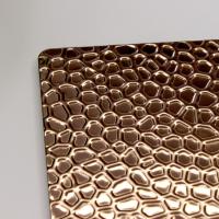 China Rose Gold Honeycomb Stamped Stainless Steel Plate Wall Decorateive Sheet for sale