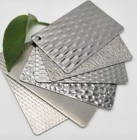 China 0.3mm Embossed Stainless Steel Sheets Custom Decorative Plates Wall Cladding Fabrication Metal for sale
